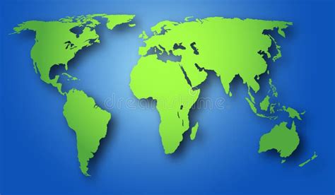 Mapa Do Mundo Detalhado Do Vetor Continentes Coloridos Ilustração