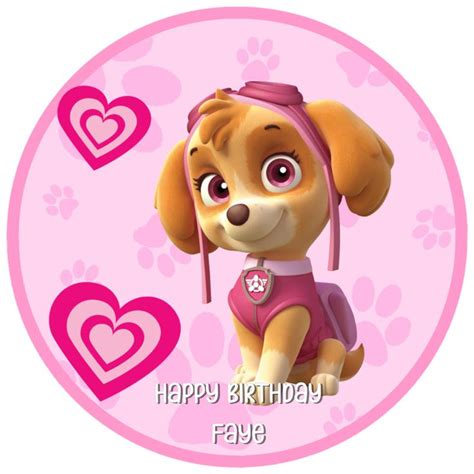 Skye Personalised Cake Toppers Edible Icing Sheet Pre Cut EBay En