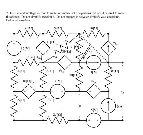 Use The Node Voltage Method To Write A Complete Chegg