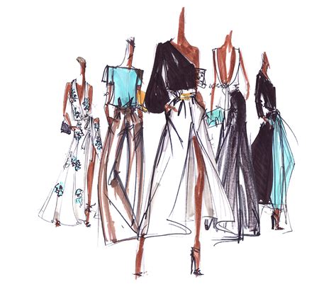 Illustration 01 Ilustraciones de diseño de moda Bocetos de moda