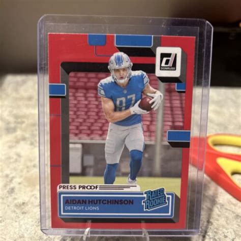 2022 Panini Donruss Rated Rookie Press Proof Red 313 Aidan