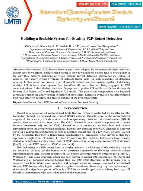 building a scalable system for stealthy p2p botnet detection pdf peer to peer transmission