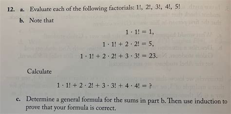 solved 12 a evaluate each of the following factorials 1