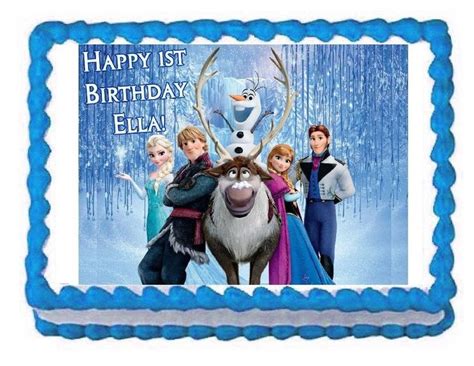 Frozen Edible Cake Image Cake Topper Edible Image Cake Frosting