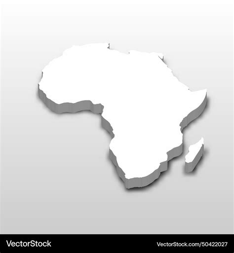 3d Map Of Africa Continent Royalty Free Vector Image