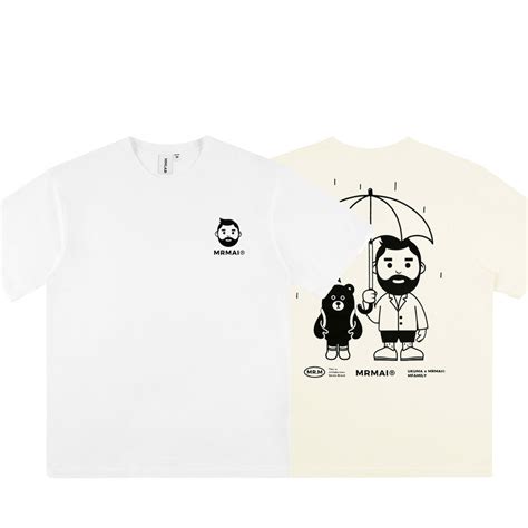 ผ าฝ าย 100 MMLABCREW MRMAI Simple Illustration Series ฤดใบไม