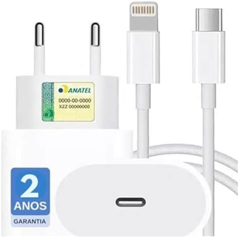 Carregador Turbo Cabo Usb C Lightning Fonte W Ultra Rapido