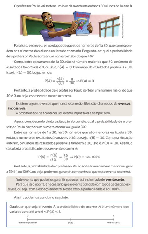 ESCOLA DIÓGENES RIBEIRO DE LIMA Matemática 8º Ano EF B Probabilidade