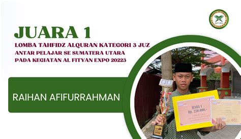 Raihan Afifurrahman Raih Peringkat Pertama Lomba Tahfidz Se Sumut
