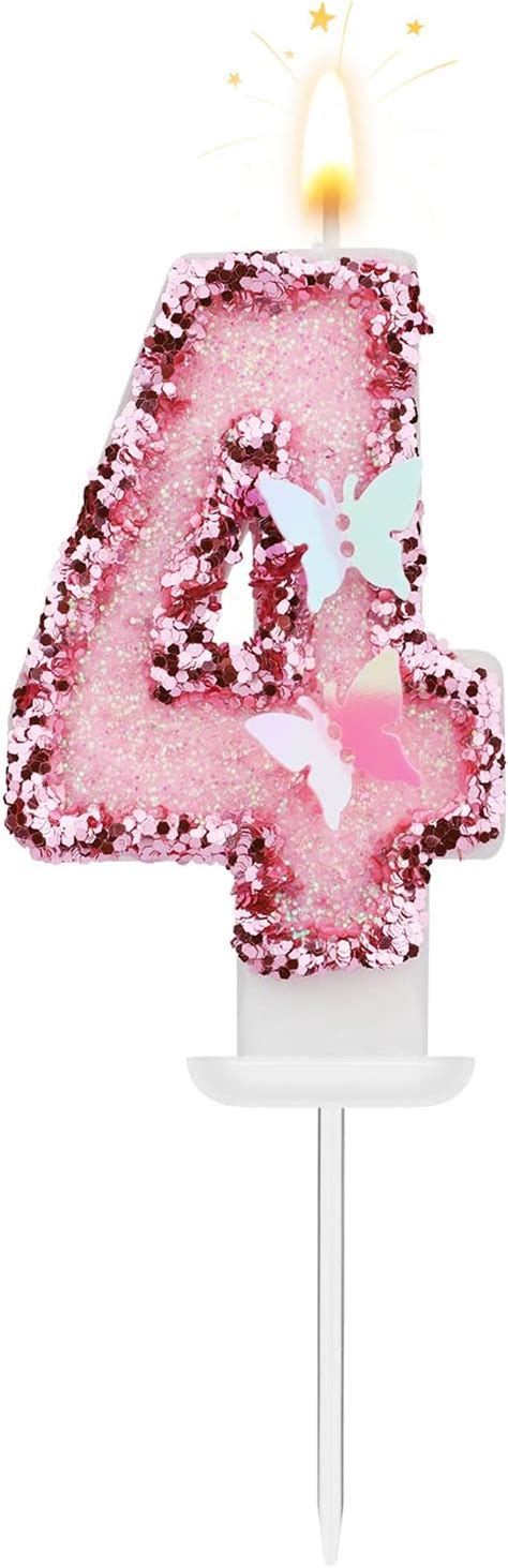 Amazon 3 X 2 Inch Birthday Number Candles Glitter Number Candles