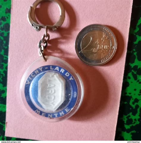 Porte clefs Ancien Porte Clé Publicitaire Vichy Lardy Menthe des