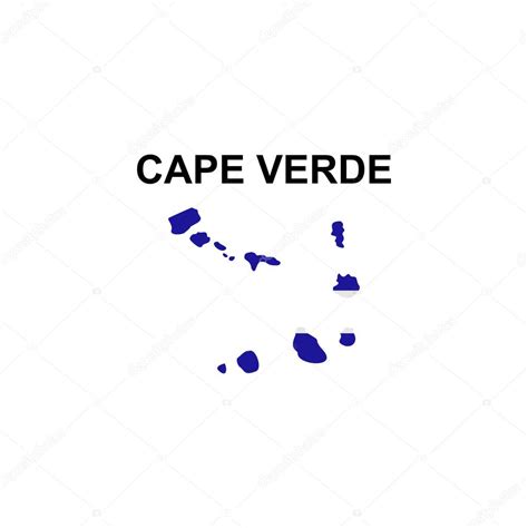 mapas de Cabo Verde icono símbolo de signo vectorial 2024