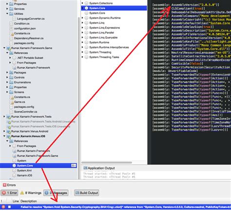 Ios Xamarin Error MT2002 Failed To Resolve System Void System
