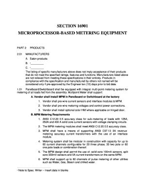Fillable Online Section 16901 Microprocessor Based Metering Equipment