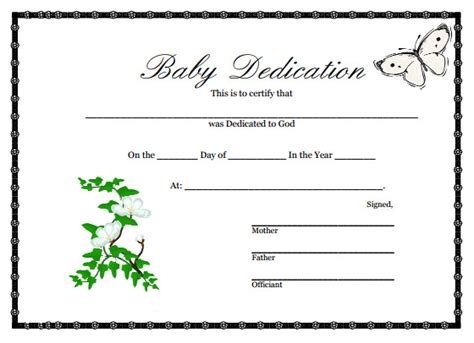 Baby Certificate Templates 11 Free Certificate Templates In Word