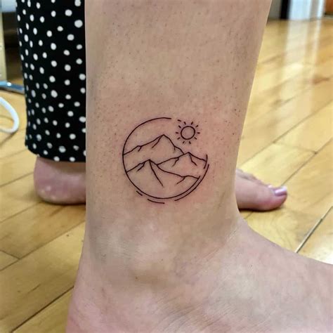 Top Mountain Ankle Tattoo Latest In Cdgdbentre
