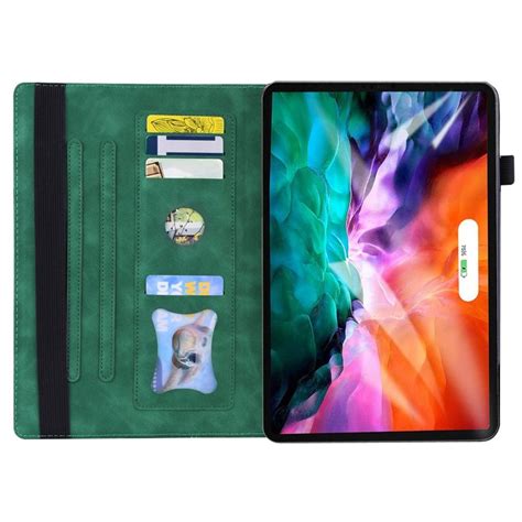 iPad Pro 11 Gen 1 2 3 4 fodral med en ficka Grönt Teknikdelar se