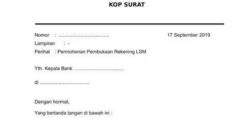 Detail Contoh Surat Pengantar Pembuatan Rekening Koleksi Nomer 26