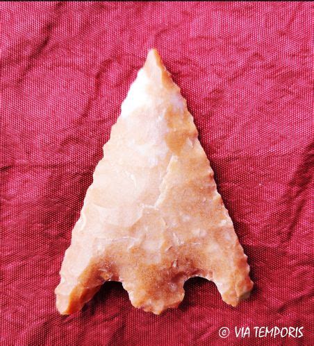 LA PRÉHISTOIRE POINTE DE FLÈCHE A AILERONS SILEX MARRON 5 6 C