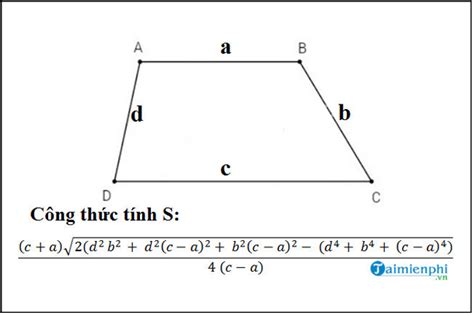 Công thức tính diện tích hình thang thường cân vuông Thủ thuật
