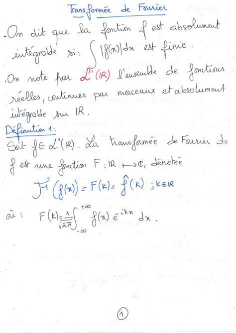 SOLUTION Cours Tf Transformee De Fourier Studypool