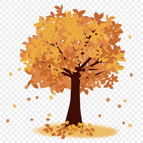 Falling Autumn Leaves PNG Image Watercolor Blooming Autumn Trees With