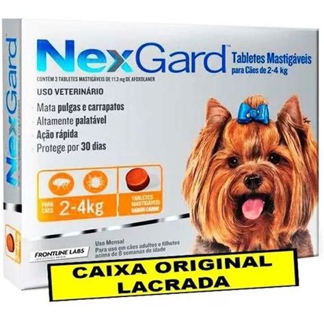 Nexgard 2 A 4 Kg Contra Carrapato E Pulgas Original C Nfe