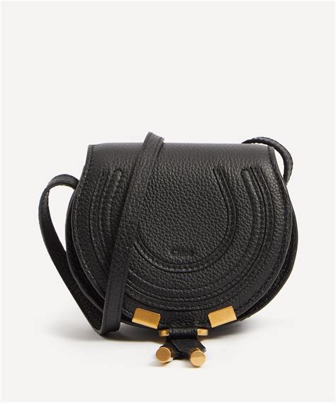 Chlo Women S Marcie Nano Saddle Bag In Black Lyst