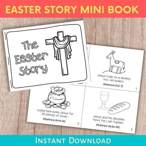 Free Printable Easter Story Mini Book Printable Templates Hub