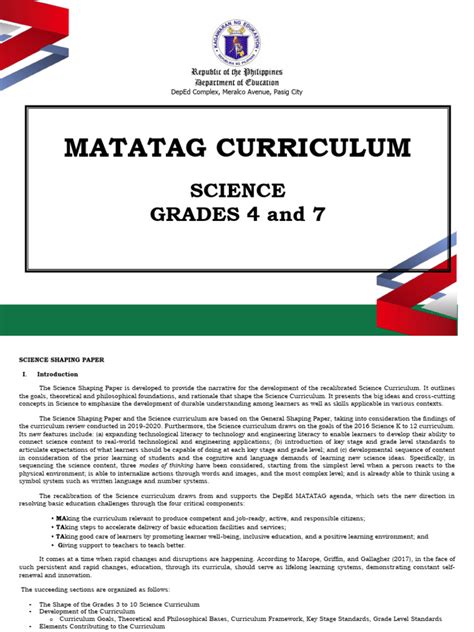 Lesson Exemplar For Matatag Curriculum Grade 8 Science Unit